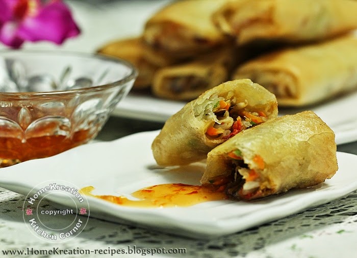 HomeKreation - Kitchen Corner: Vegetable Spring Rolls (Popiah Sayur)