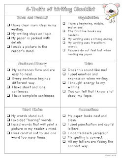 6-Traits Writing Posters and Checklist | Teacher's Take-Out