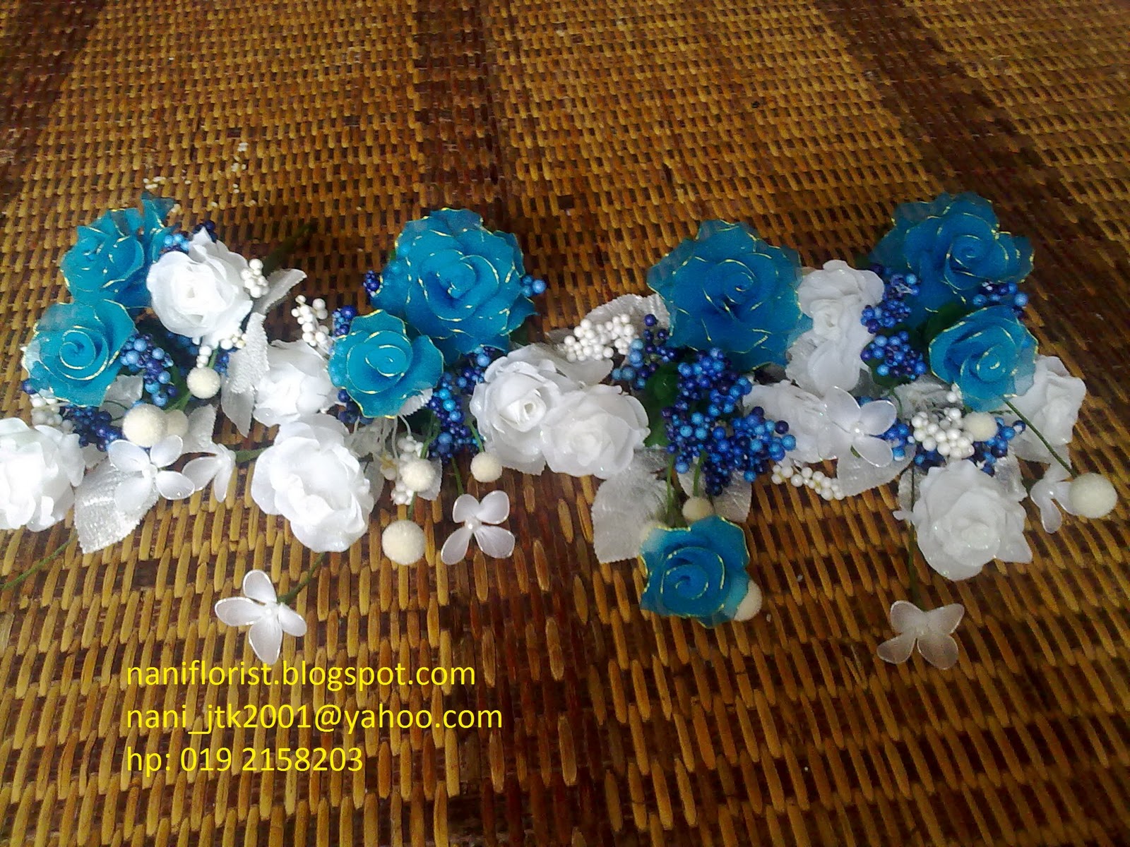Nani Florist: GUBAHAN HANTARAN BUNGA ROS STOKIN BIRU DAN BUNGA ...
