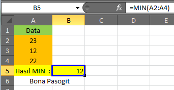 Fungsi MIN Pada Excel dan Penggunaanya - Student Terpelajar - Media ...