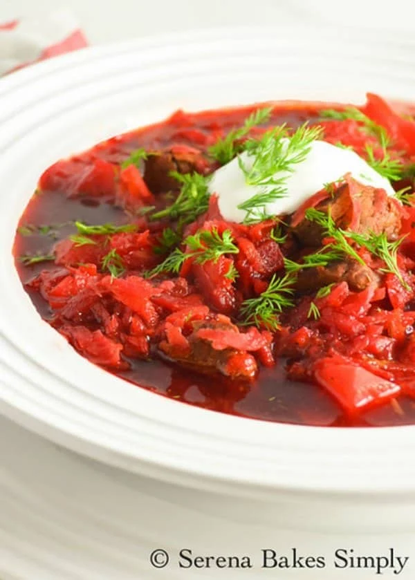 Borscht with Beef | Serena Bakes Simply From Scratch