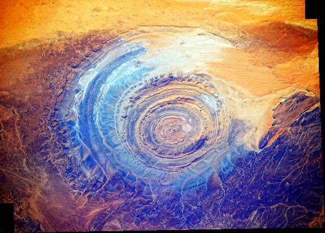 Richat Structure Aka Eye Of The Sahara | Desert illusion