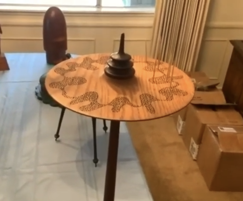 The Doyle Dining Room: Uncle Leo Doyle's Artistic Wood Turnings