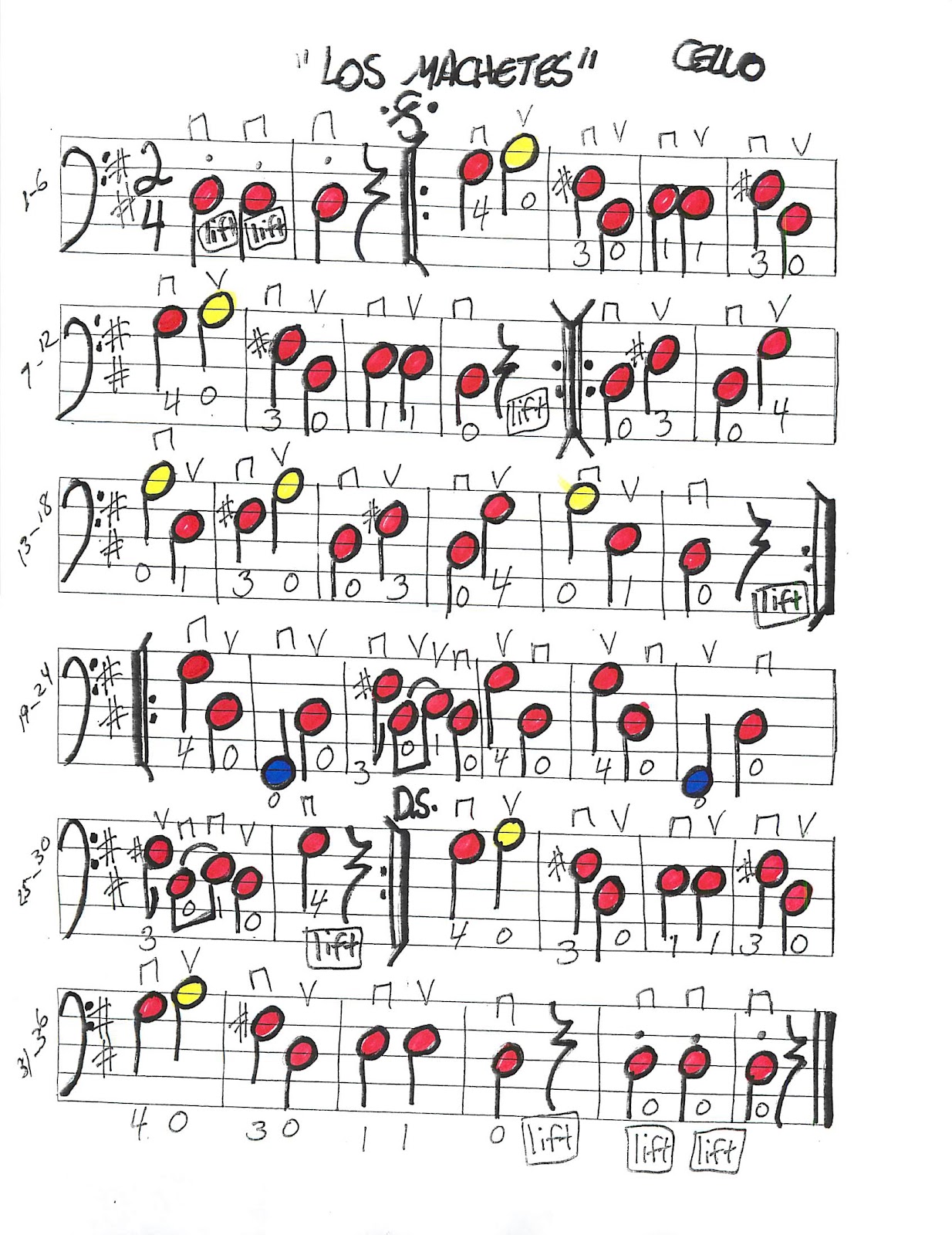 Miss Jacobson's Music: LOS MACHETES MUSIC COLORIZED