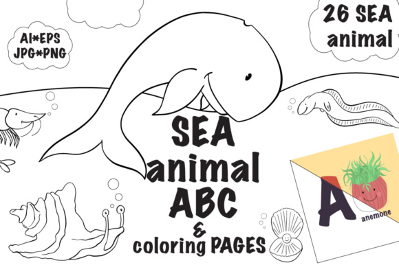 Sea Animal ABC & Coloring Pages - Free Graphics | Free SVG Cutting Files