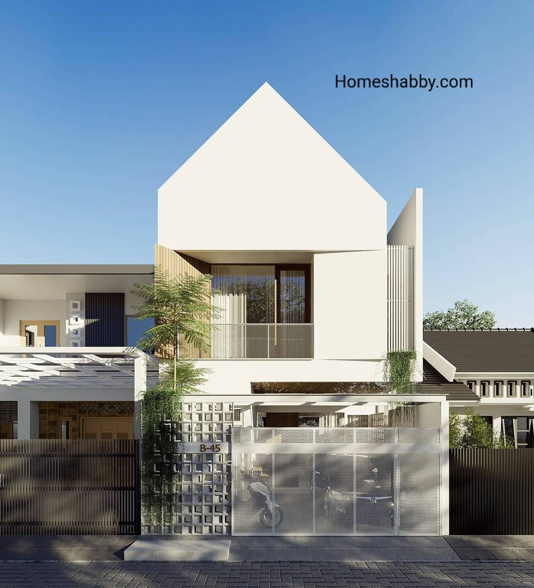 Desain Rumah Minimalis Modern 2 Lantai dengan Fasad yang Terlihat ...