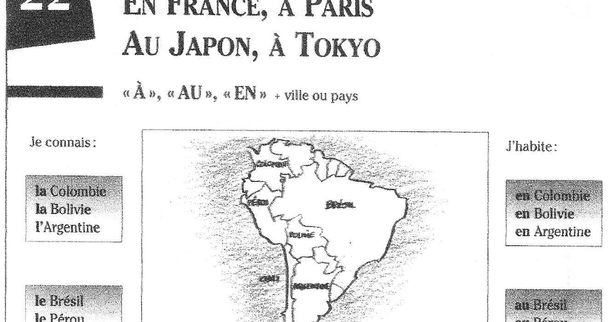 FLE Niveau 1: Les pays et les nationalités (exercice)