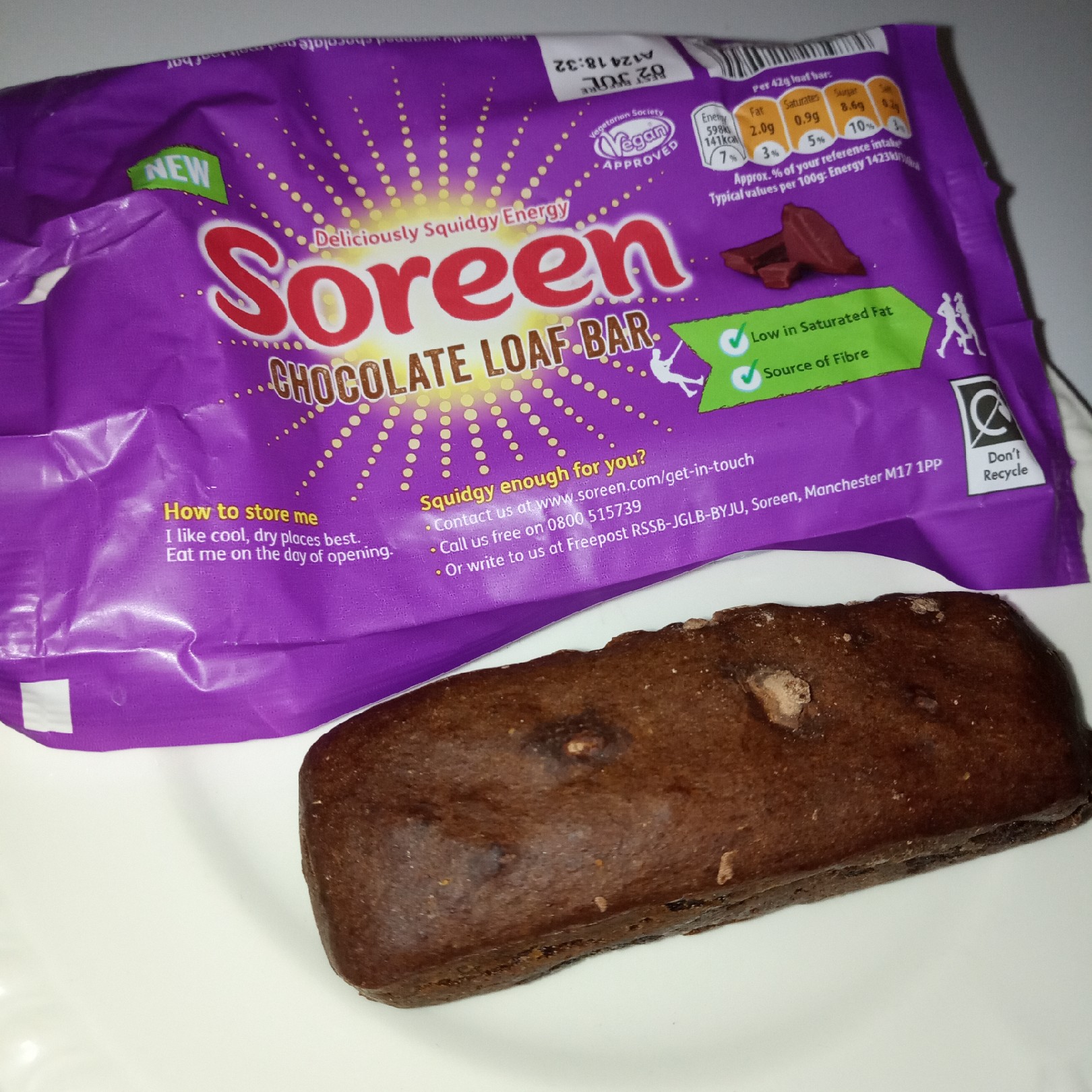 Supersupergirl's Food Reviews: Soreen Chocolate Loaf Bar