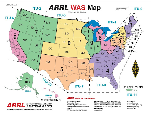 DMR-MARC Worldwide Net: ARRL USA Callzone Map