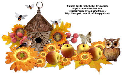 Escape From Reality Blog: FTU 'Autumn Sprite' Cluster Frames LMB