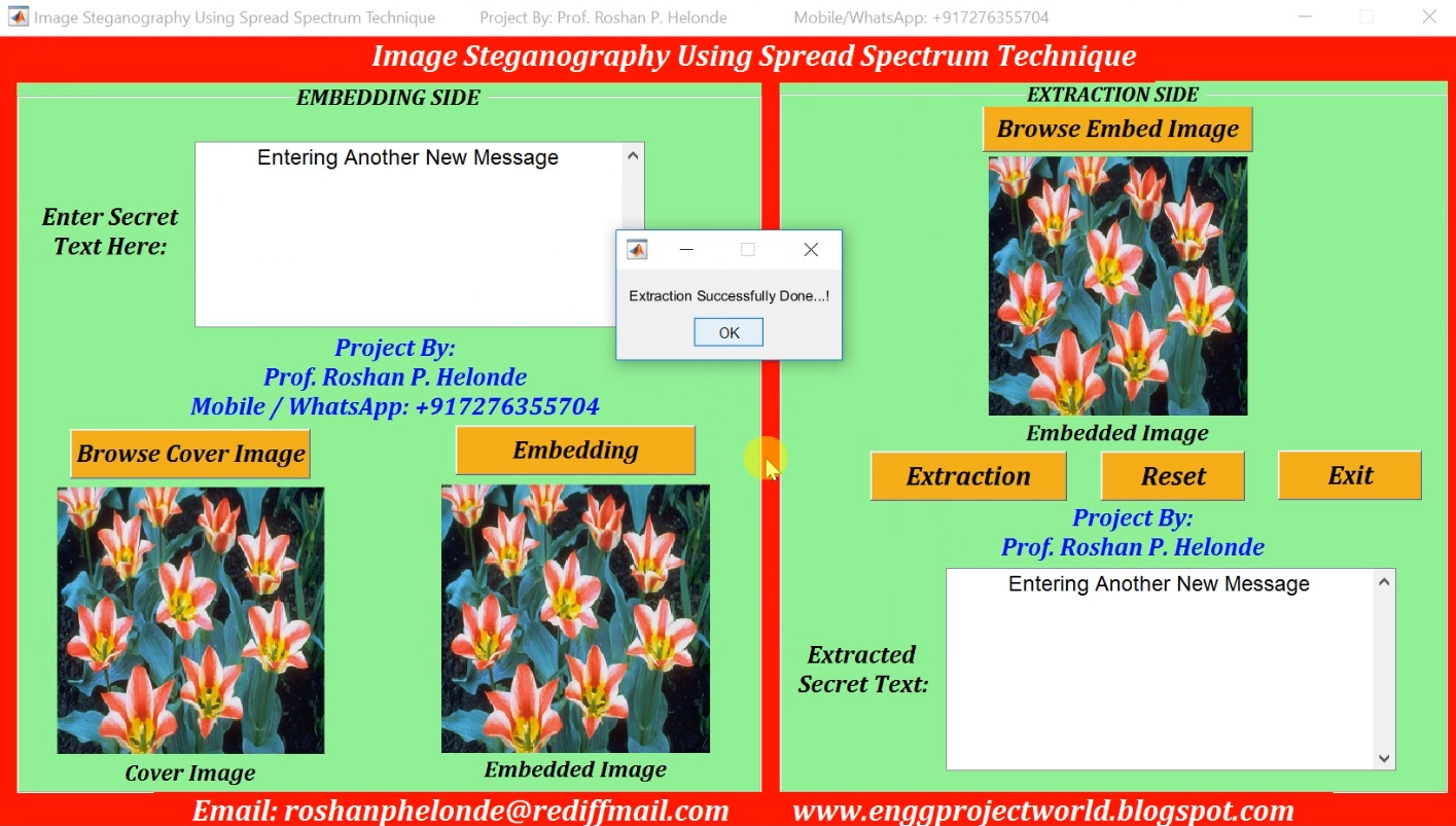 Image Steganography Using Spread Spectrum Technique Matlab Project With ... Image Steganography Using Spread Spectrum Technique Matlab Project With ...