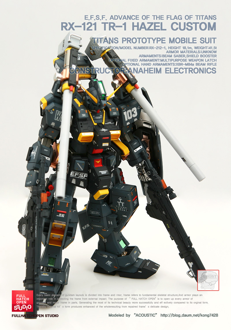 GUNDAM GUY: MG 1/100 RX-121 TR-1 Hazel Custom Titans Full Armor Ver ...