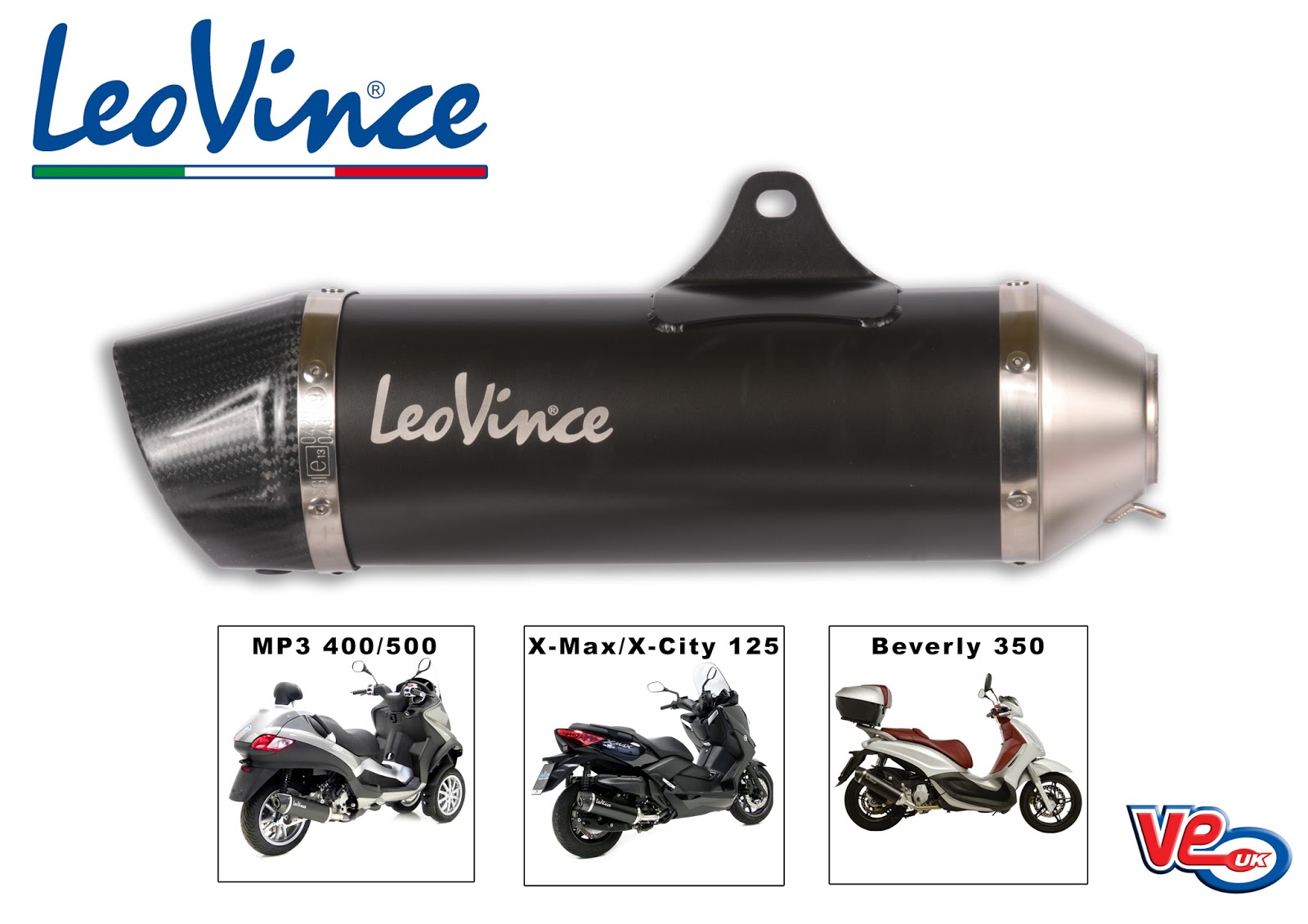 VE Scooter Spares: NEW - Extended range of LeoVince Nero Exhaust Systems