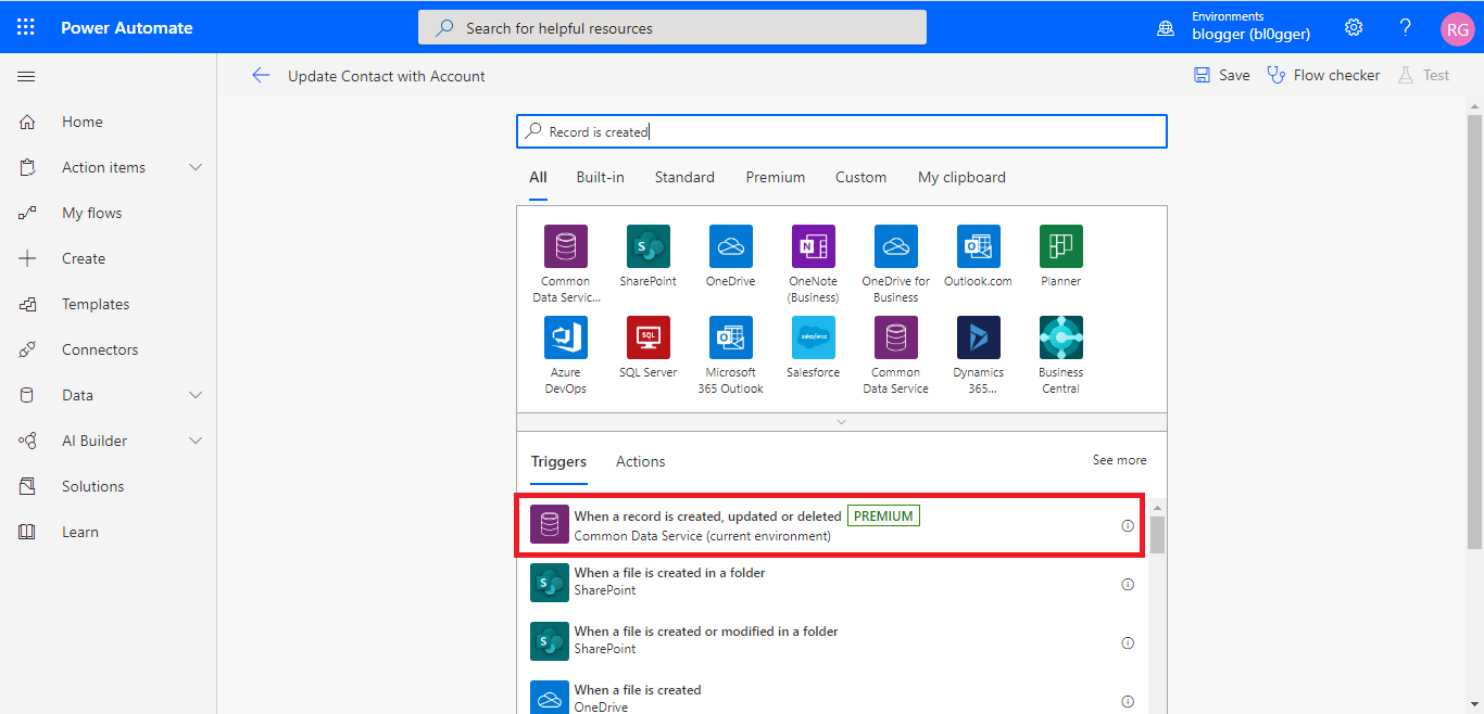 Using Microsoft Flow in Dynamics 365