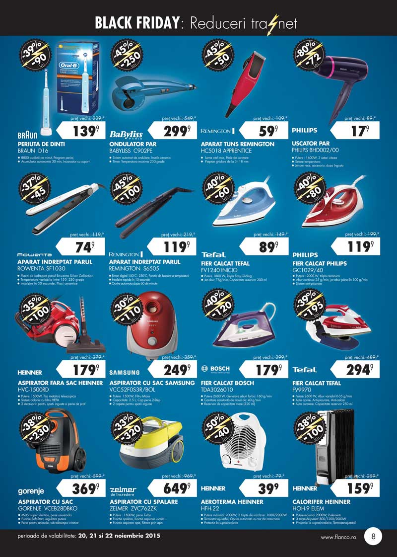 CATALOG FLANCO BLACK FRIDAY 2015 - REDUCERI TRAZNET LA MASINI DE SPALAT ...