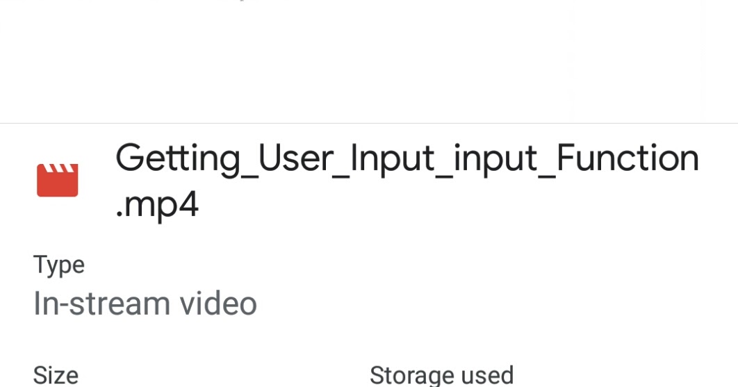 Getting User Input Input Function