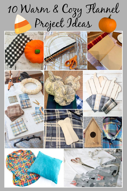 Fun Flannel Covered Fall Book Decor Project - Organized Clutter