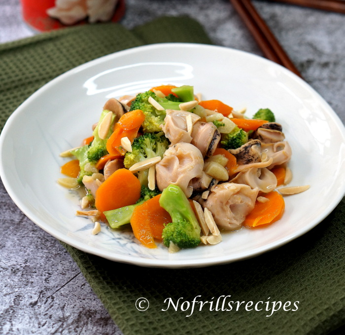Stir-Fry Top Shell with Broccoli and Carrot ~ 西兰花 红萝卜炒鲍贝