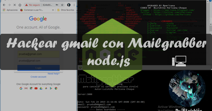 Hackear gmail con Mailgrabber node.js Hackear gmail con Mailgrabber node.js