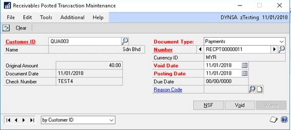 Void Cash Receipts vs Void Bank Receipts in Dynamics GP