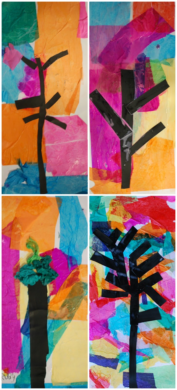 Sunnyside Art House: Tissue Paper Art Lesson