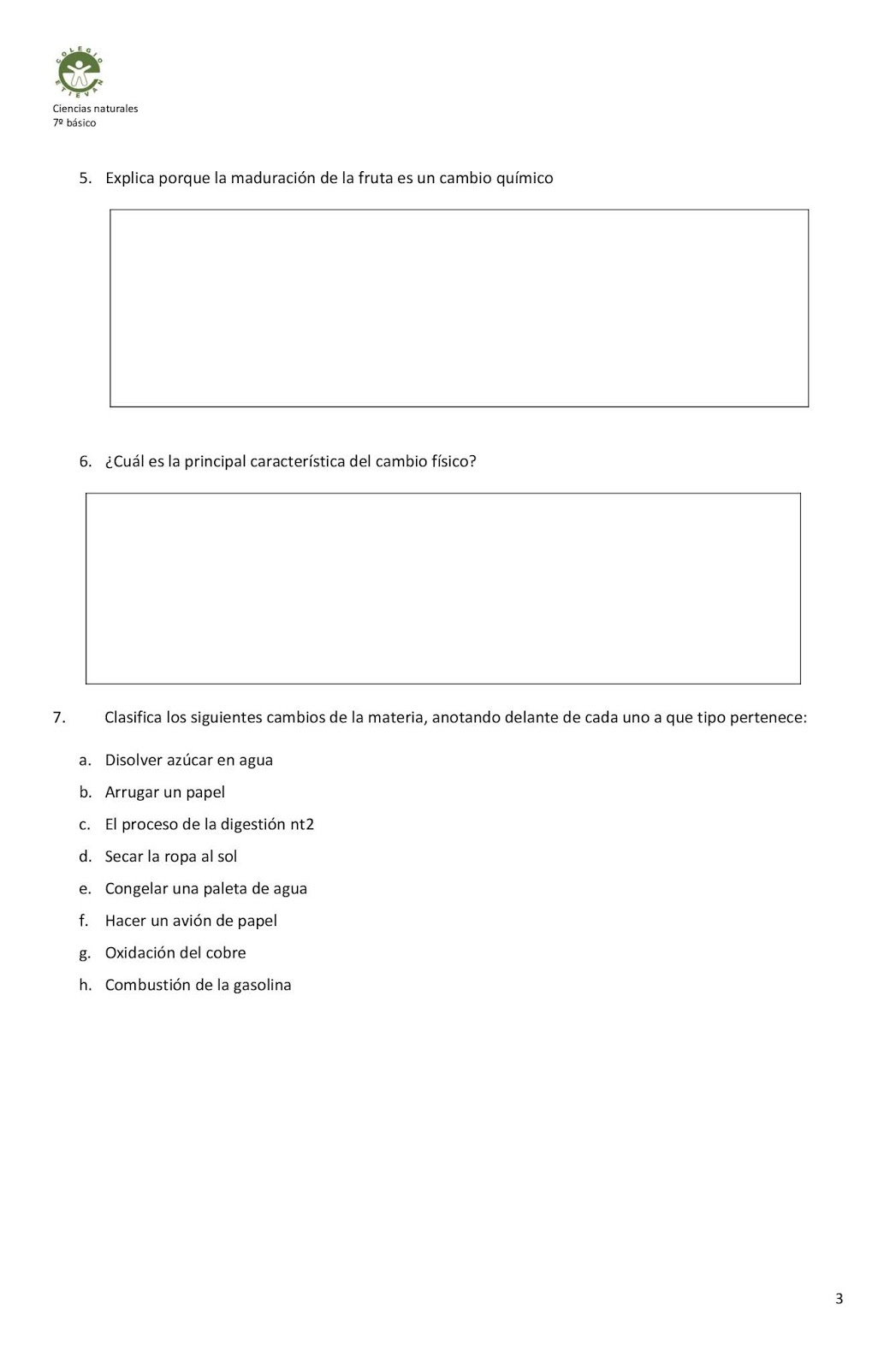 Ciencias Naturales 7° año