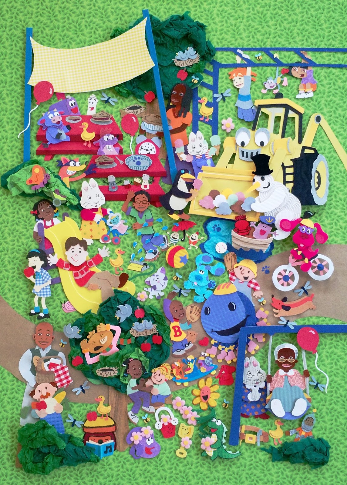 Amanda Lee Summers: Nick Jr. Magazine - Cut paper and fabric