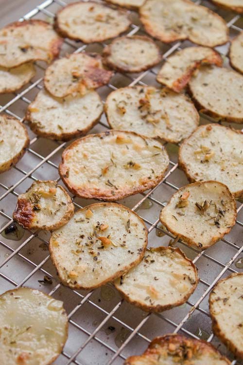 A Less Processed Life: What's On the Side: Oven-Baked Potato Crisps