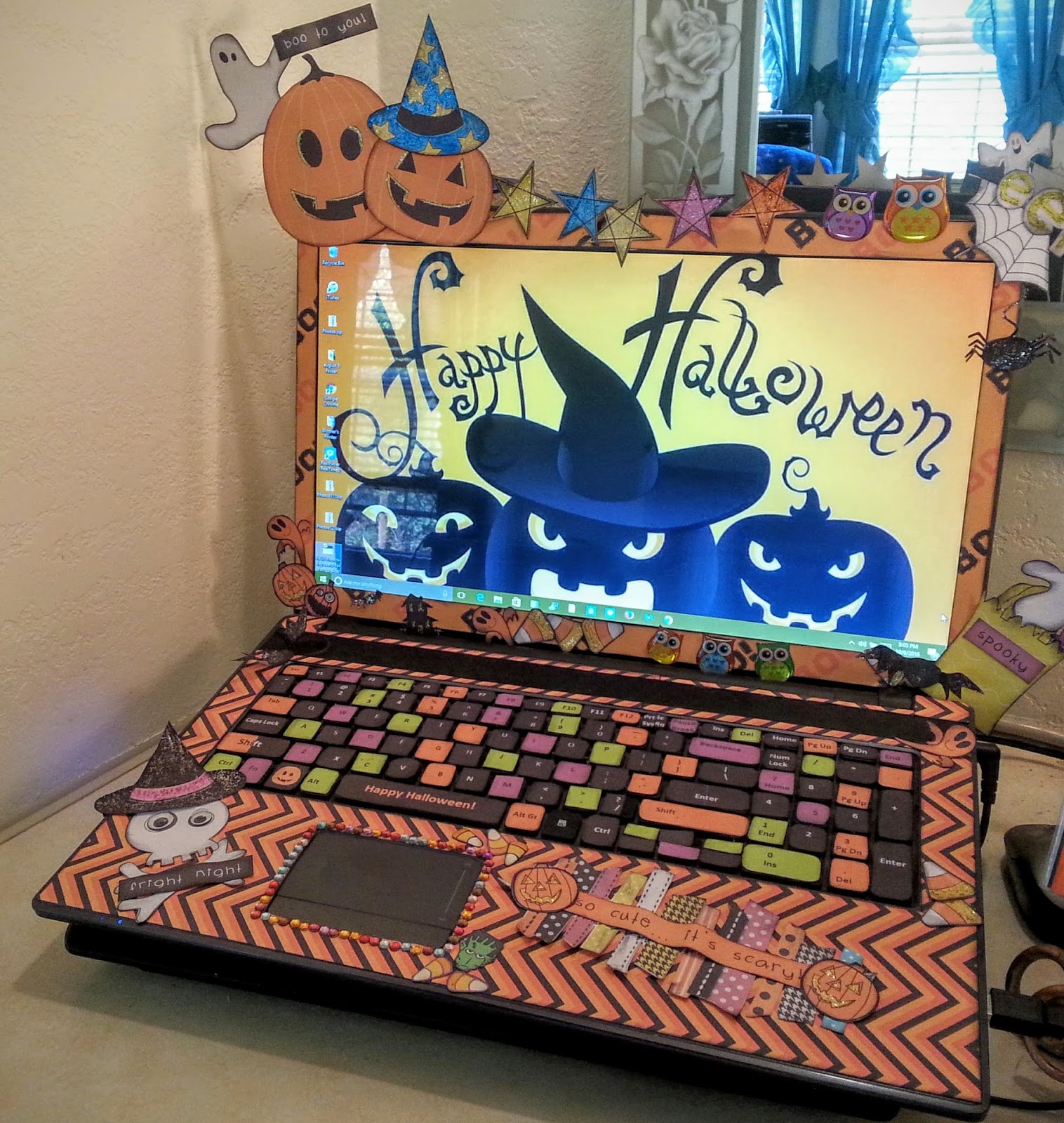 Diy Halloween Keyboard and Laptop For Sab's Spooky Space Challenge