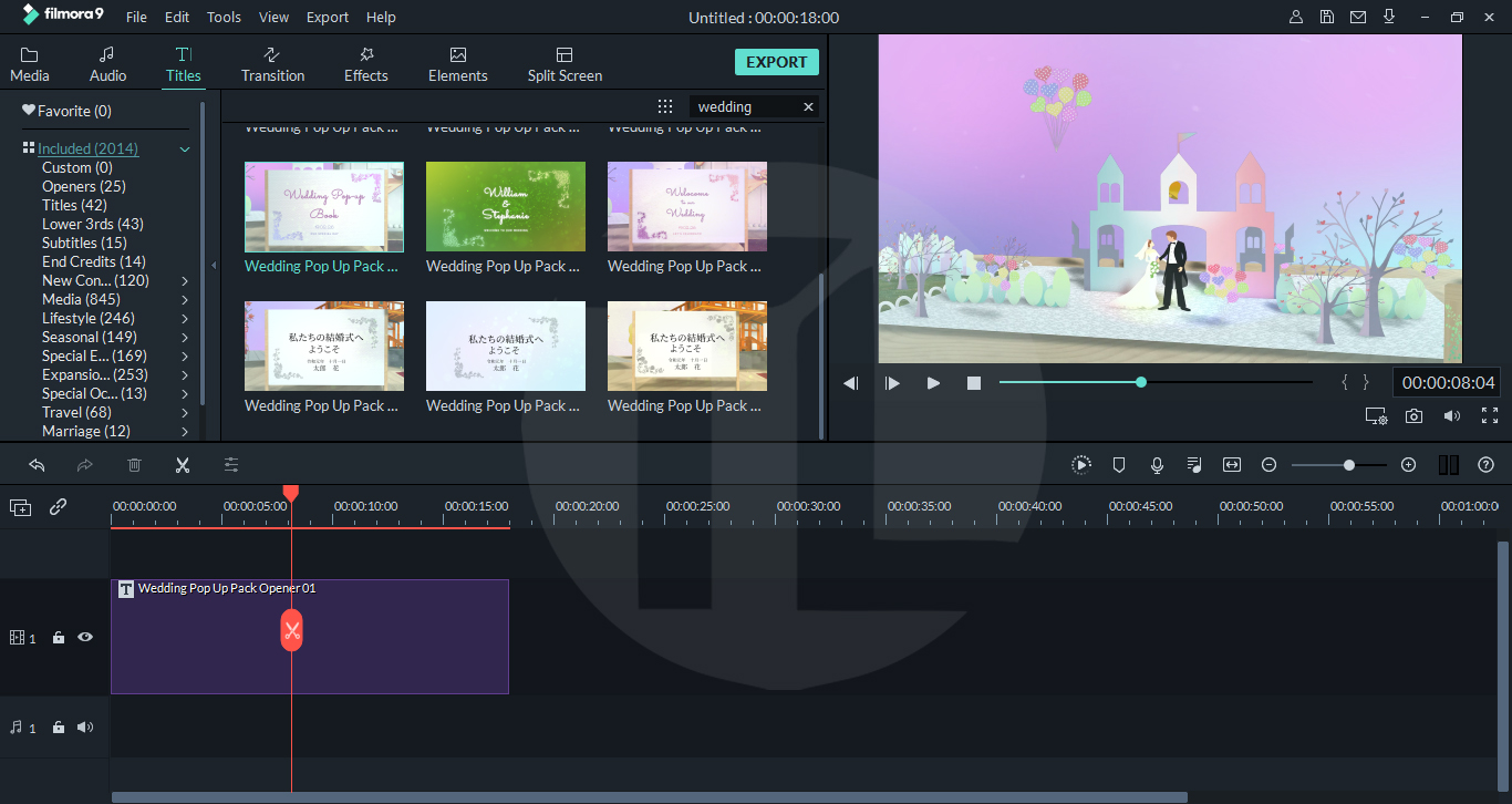 Wondershare Filmora Wedding Pop Up Effect Pack for Filmora 9 - Teknik Lyfe