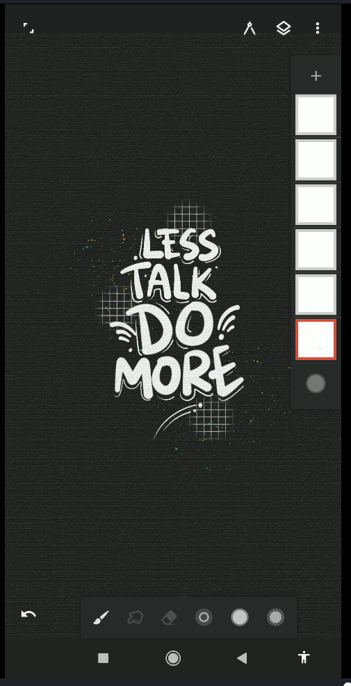 Create lettering by your mobile phone and use it as wallpaper