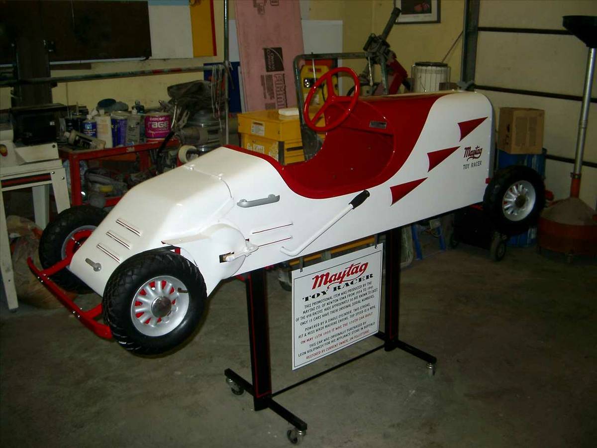Just A Car Guy: Maytag toy racer from 1935. Powered by the washing ...