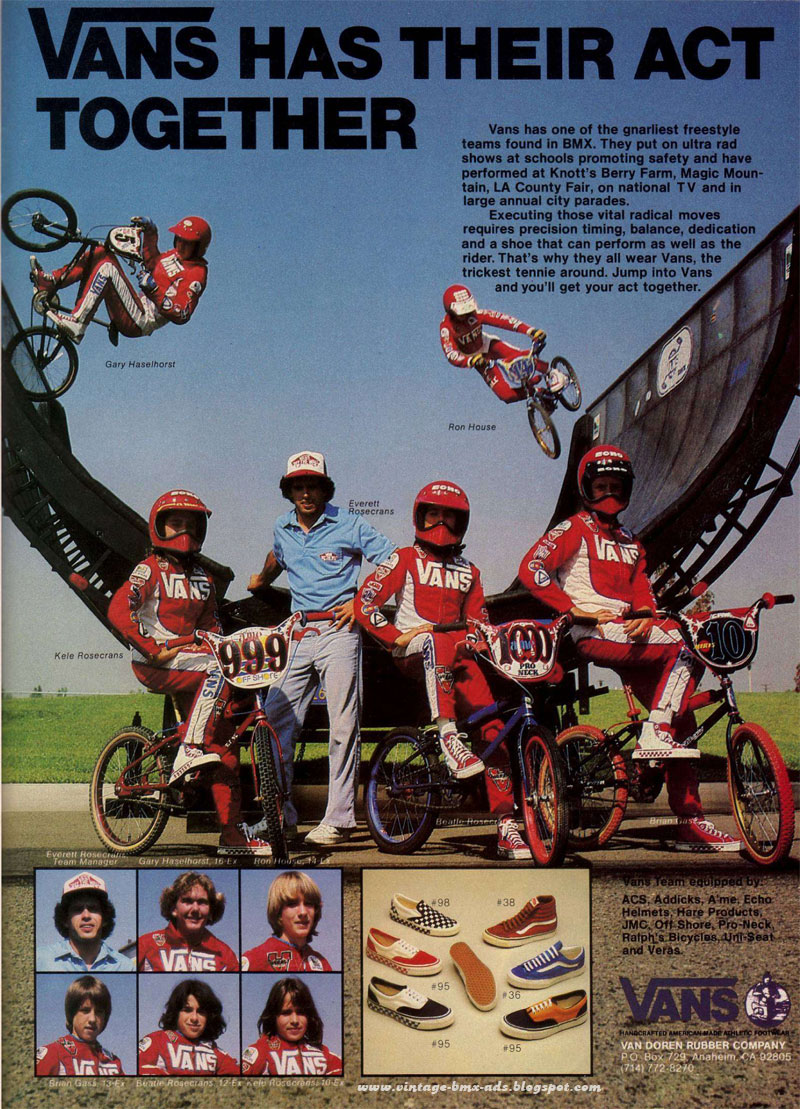 Vintage BMX Ads: VANS HAS THEIR ACT TOGETHER