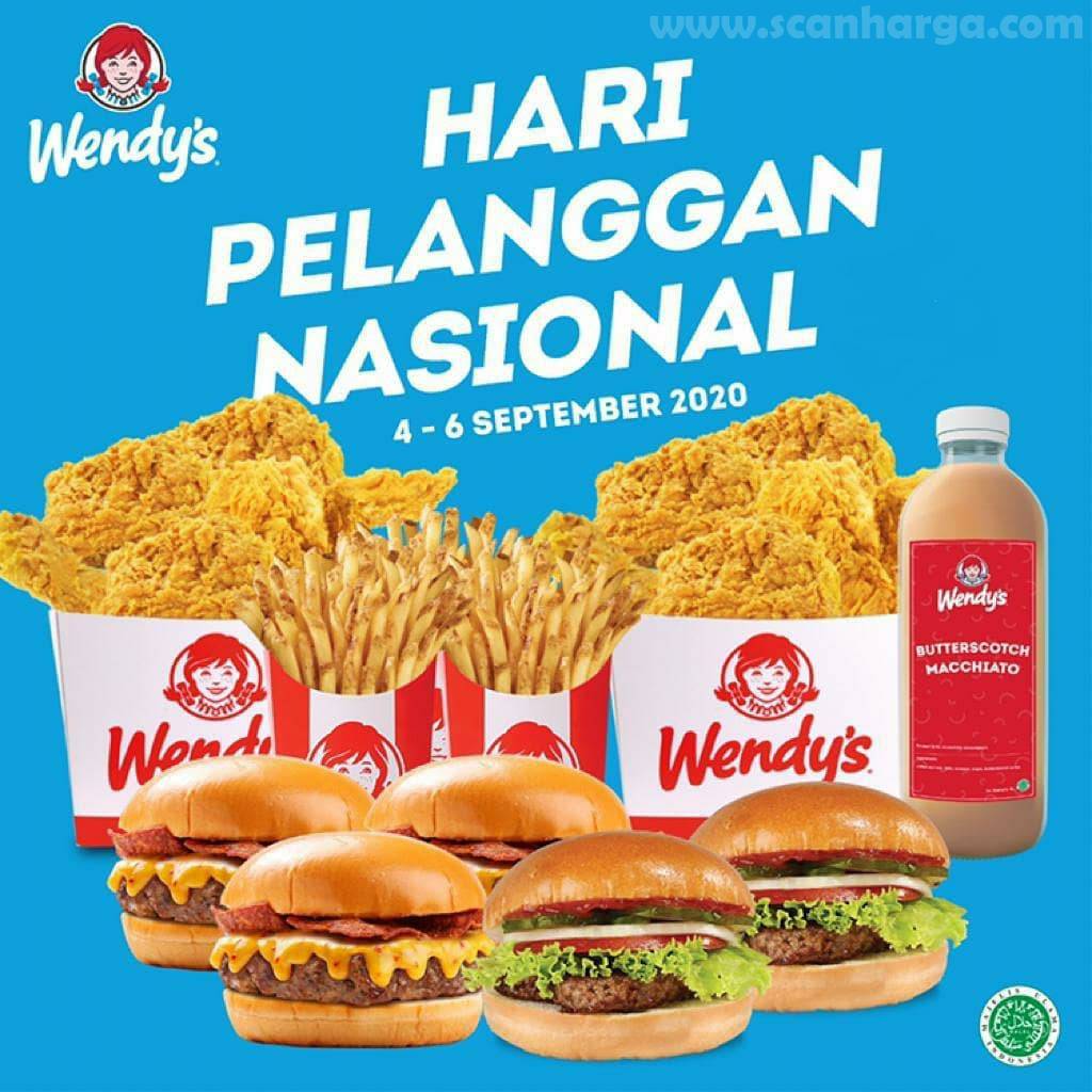 Wendys Promo Hari Pelanggan Nasional 4 - 6 September 2020 - scanharga