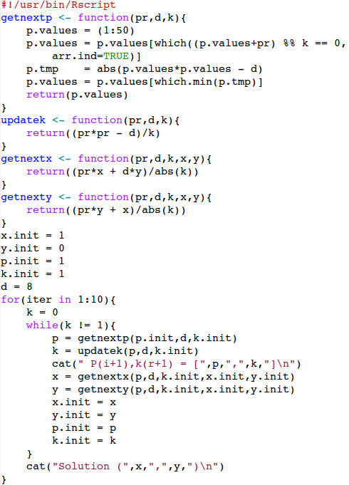 The Chakravala Algorithm in R