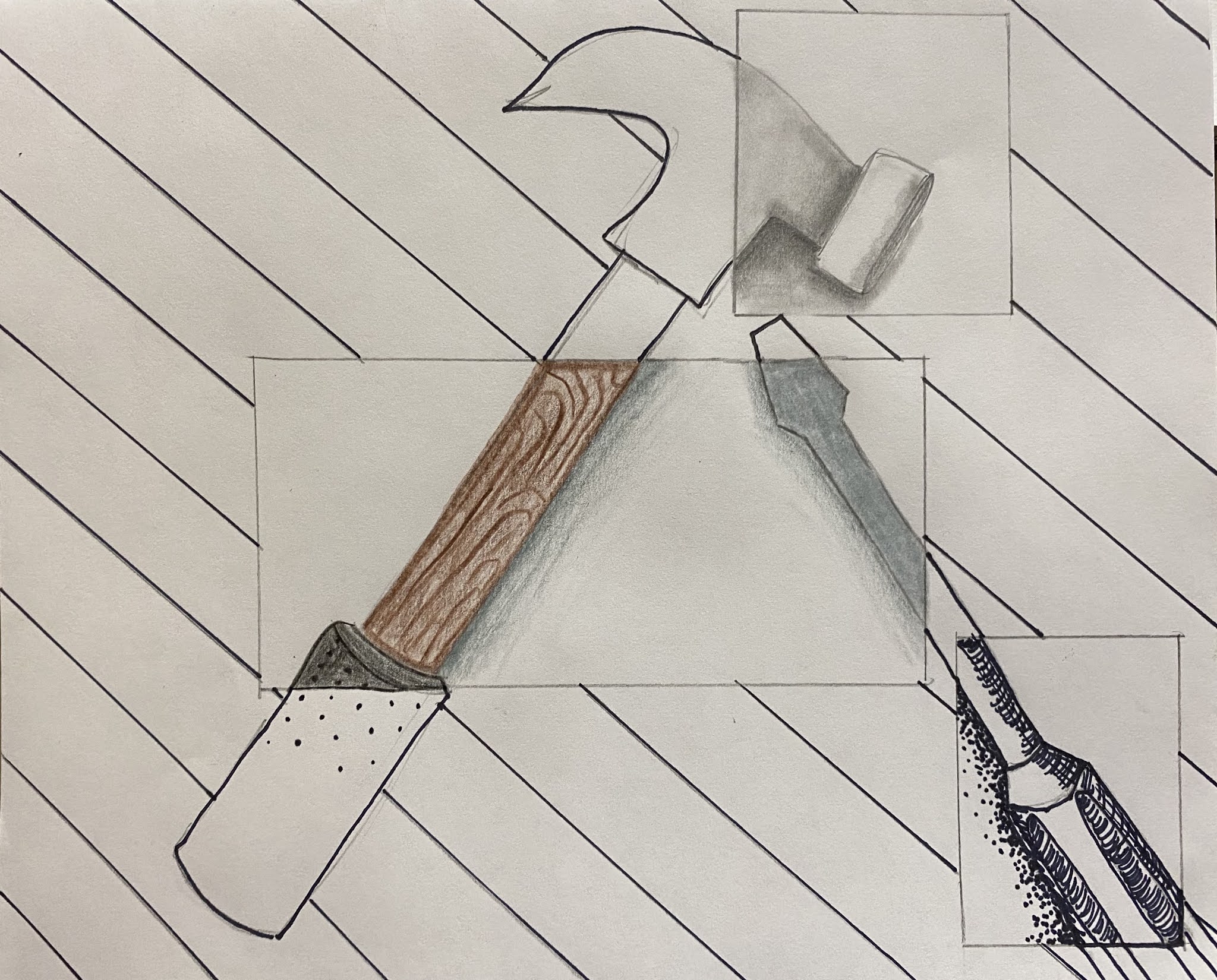 Clarketastic Art: Fractured Still Life Drawing