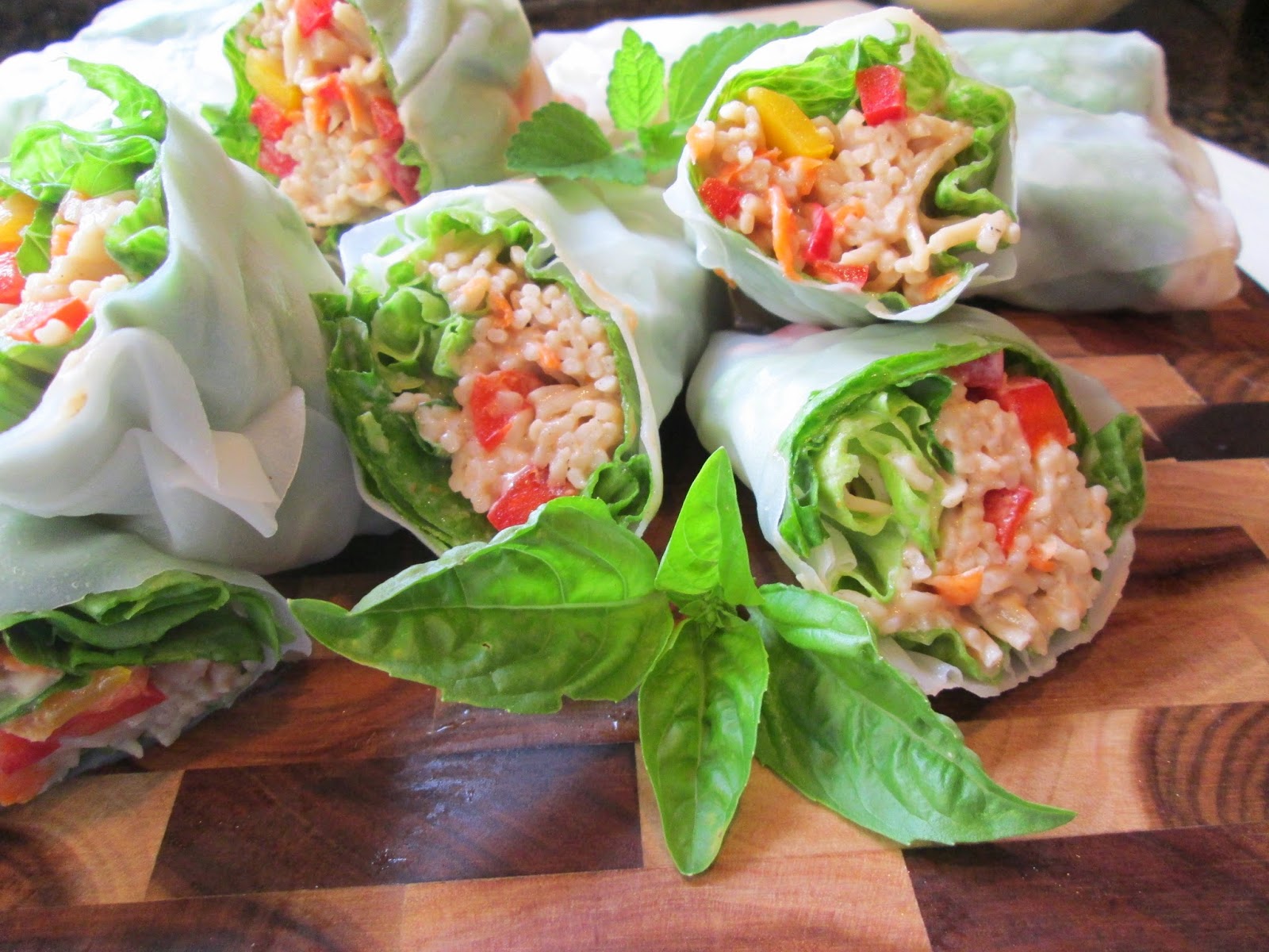 Stirring the Pot: Vegetable Rolls with Chile Yogurt Sauce