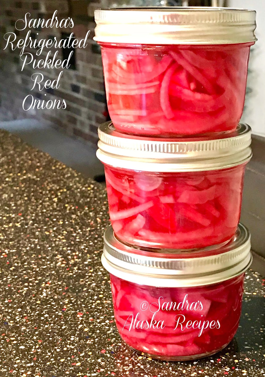 Sandra's Alaska Recipes: SANDRA'S REFRIGERATED PICKLED RED ONIONS