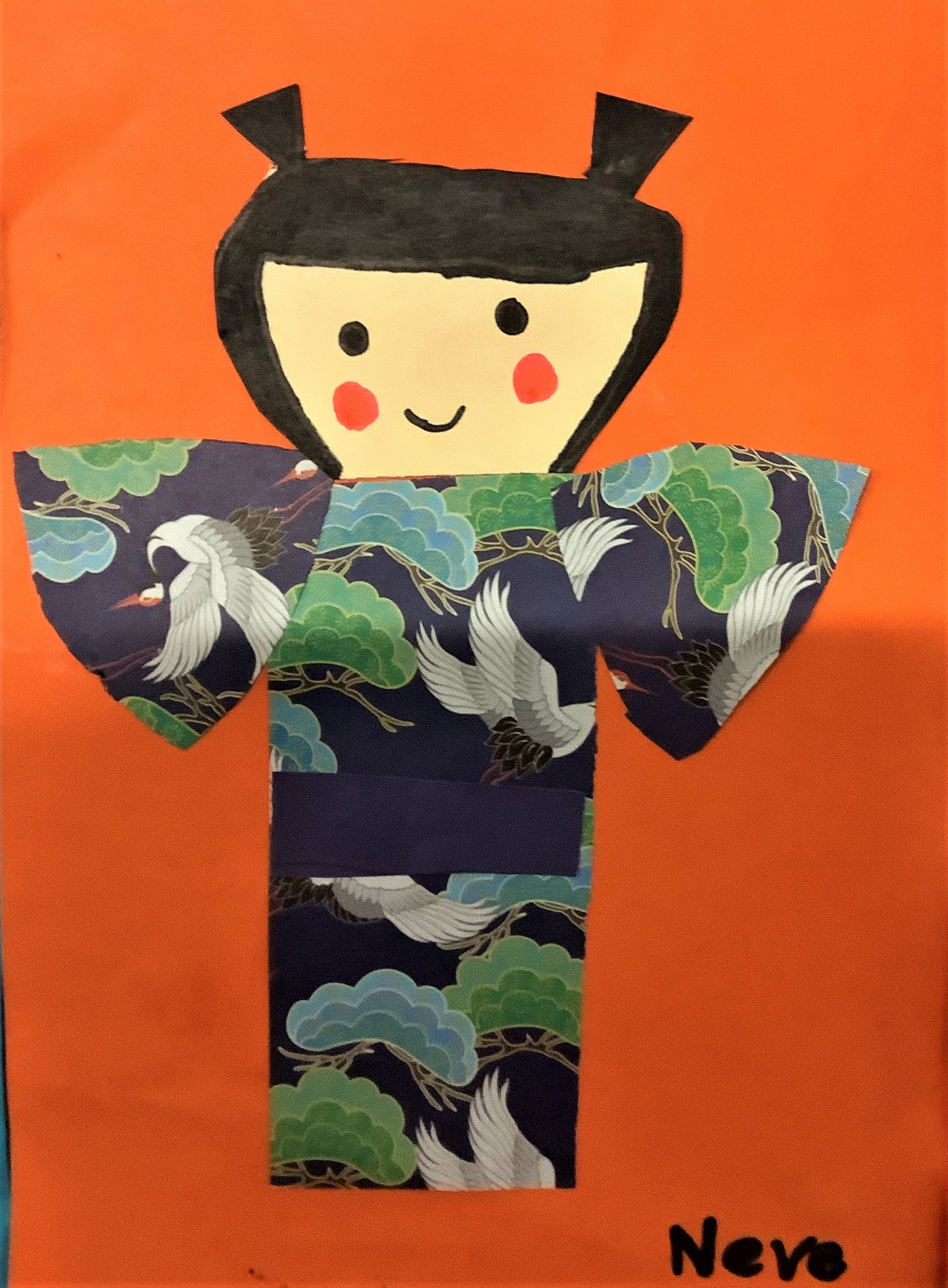 Art with Mrs Baker: Japanese Paper Doll Pictures - Grade 1