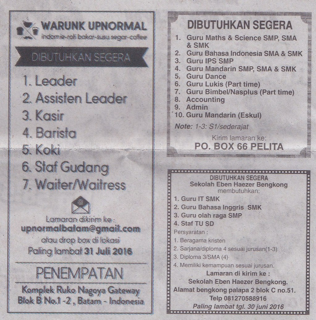 IKLAN BATAM POS