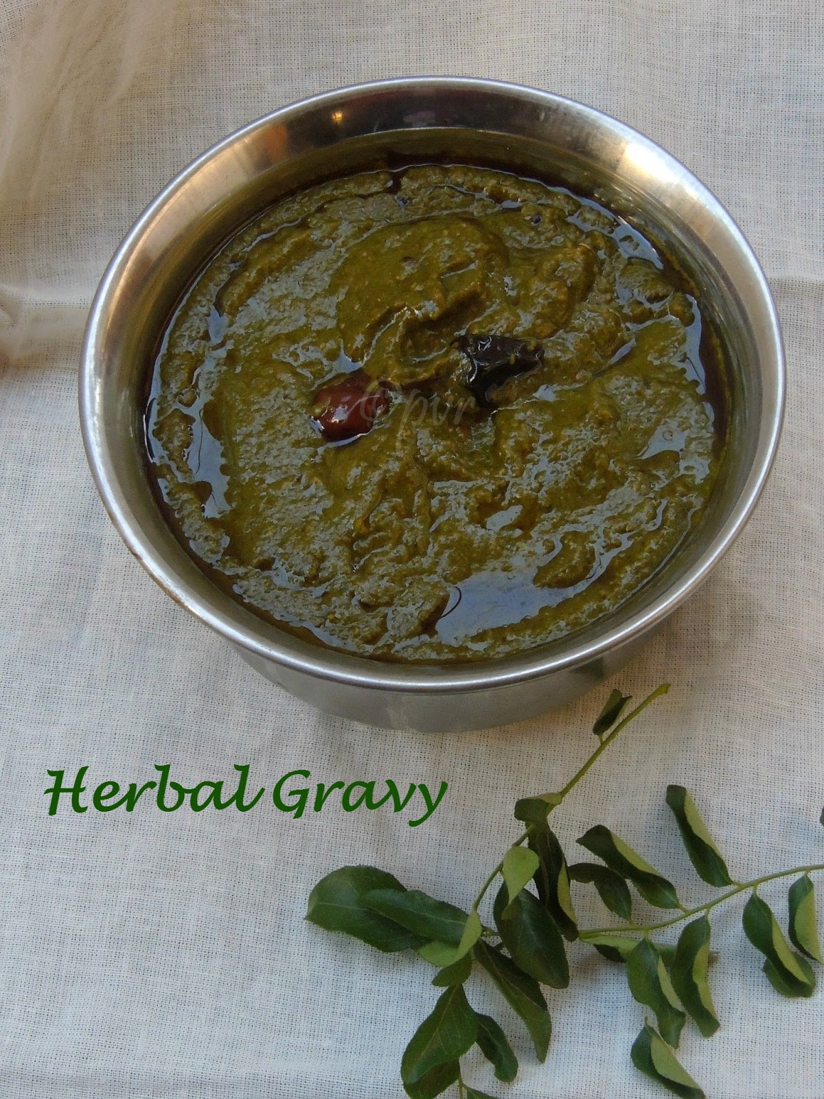 Priya's Versatile Recipes: Herbal Gravy/Mooligai Kuzhambu