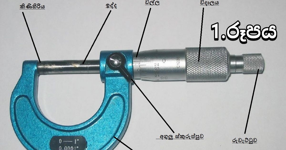 මයික්‍රෝමීටරය(micrometre)
