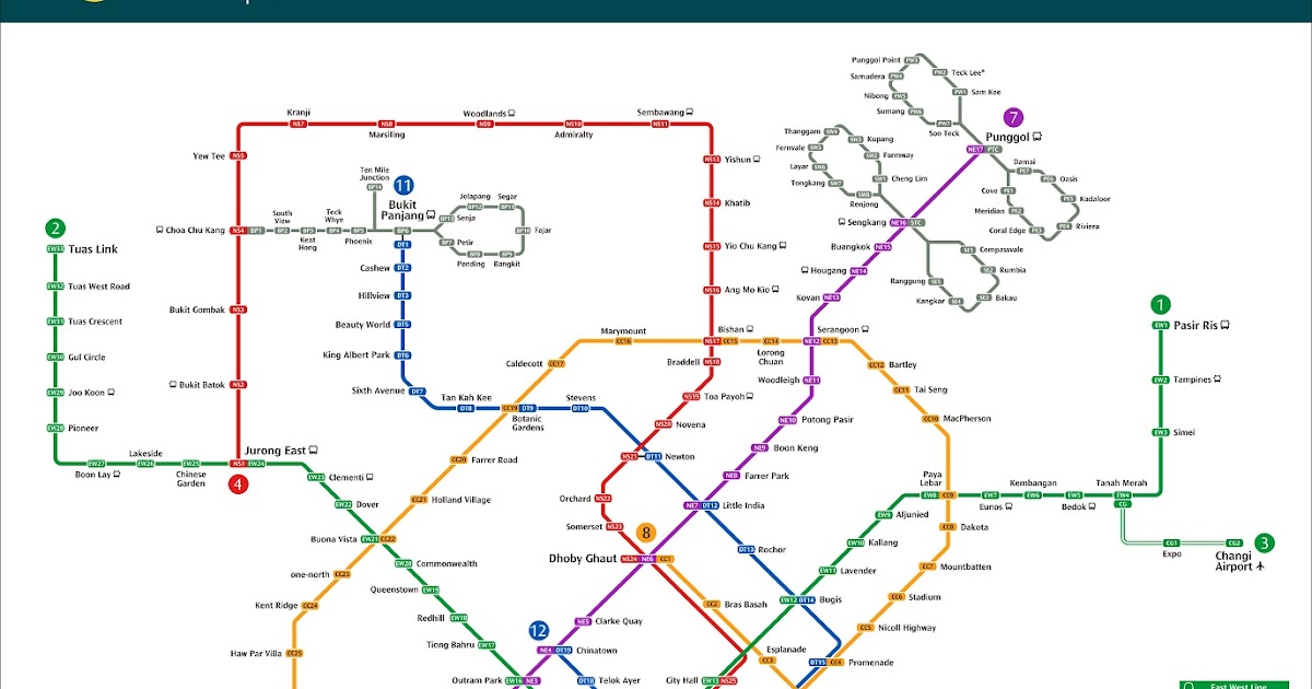 新加坡轻轨交通系统完整路线（TRAIN SYSTEM MAP） - WINRAYLAND