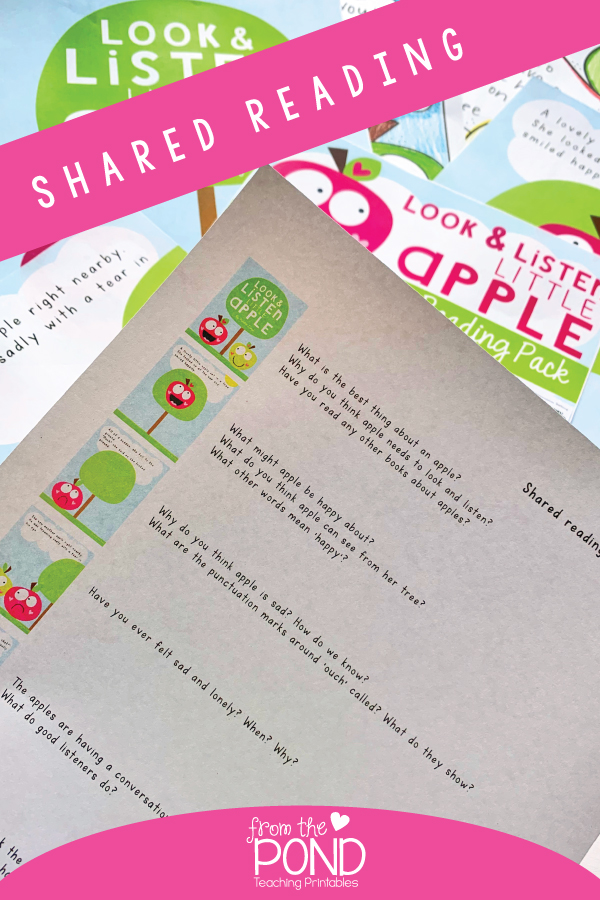Shared Reading Activities - Look and Listen Little Apple | From the Pond