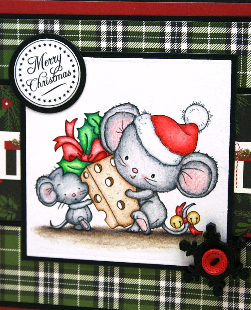 Di's Digital Stamps Cheesy Christmas Mice Card | Paperesse