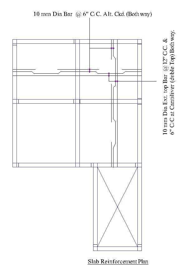 45 X 25 Building Floor Plan with Columns and Section - First Floor Plan ...