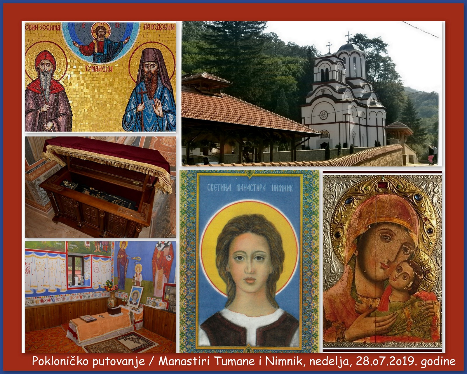 Kao na dlanu : Pokloničko putovanje / Manastiri Tumane i Nimnik