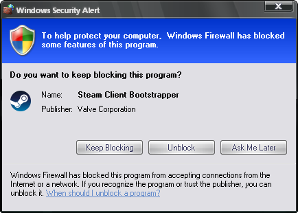 Steam for Windows XP/Vista | Operating System Revival