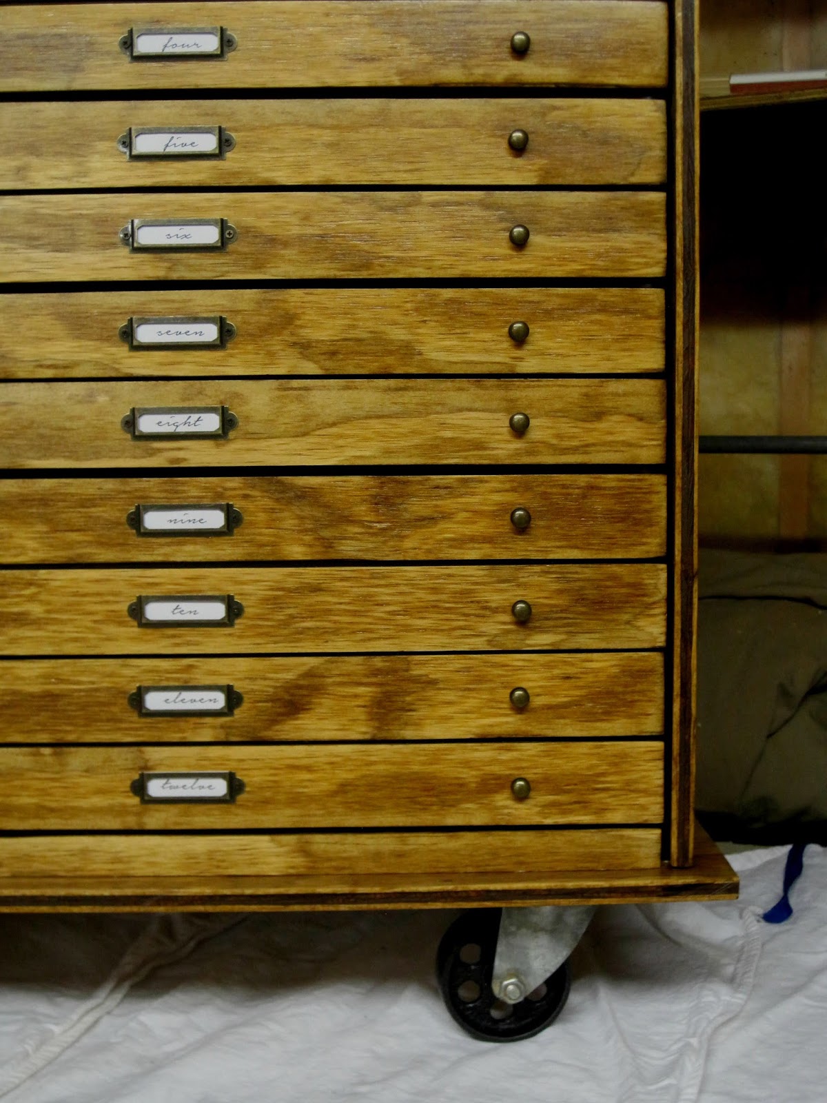 DIY Antique Style Map Cabinet