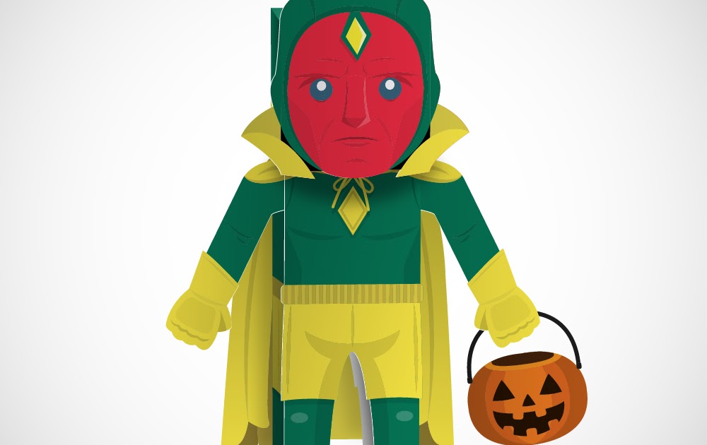 Dmand: Mini Papercraft: Vision (Halloween Costume) papertoy